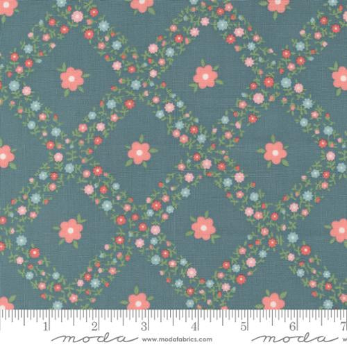 Rosemary Cottage, Trellis in Lake by Camille Roskelley for Moda Fabric ...