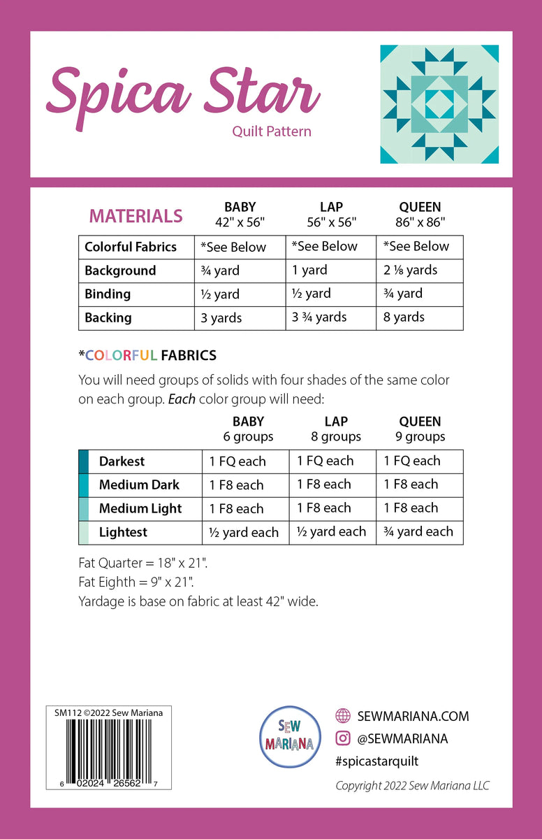 Spica Star Quilt Pattern by Sew Mariana – SewitUp