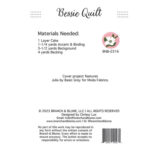 Bessie Quilt Pattern by Chrissy Lux of Branch & Blume – SewitUp