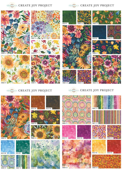 Floribunda Fat Quarter Bundle by Create Joy Project for Moda Fabrics ...