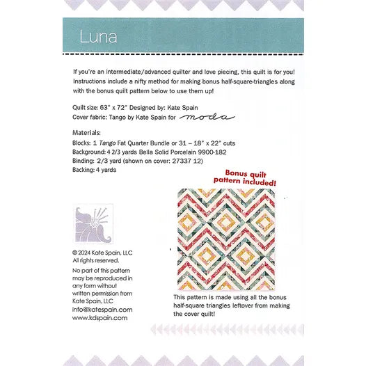 Luna Quilt Pattern by Kate Spain – SewitUp