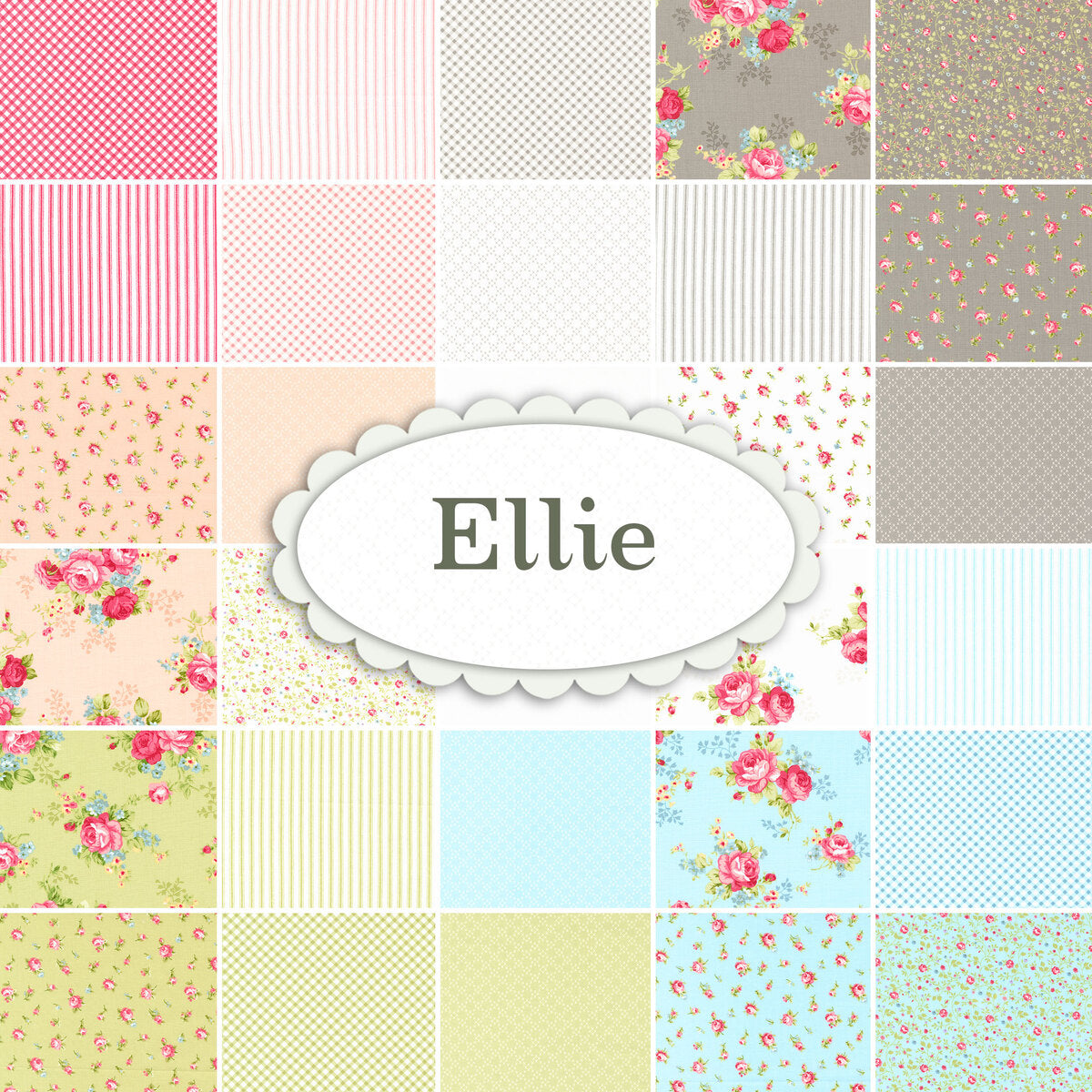 Ellie Fat Quarter Bundle by Brenda Riddle Designs for Moda Fabrics ...