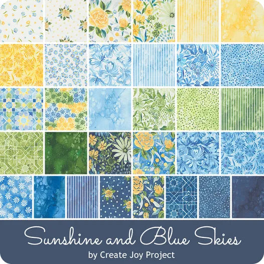 Sunshine & Blue Skies Charm Pack by Create Joy Project for Moda Fabric ...
